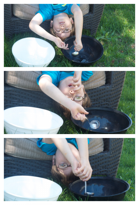 Simple Sensory Play | Upside Down Ice Toss