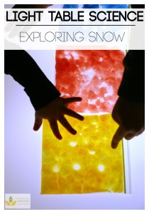 Light Table Science | Exploring Snow