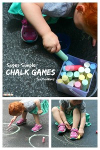 Super Simple Chalk Games for Toddler Play