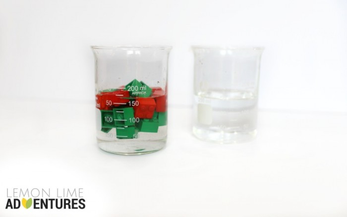 Lego Displacement Experiment for Kids