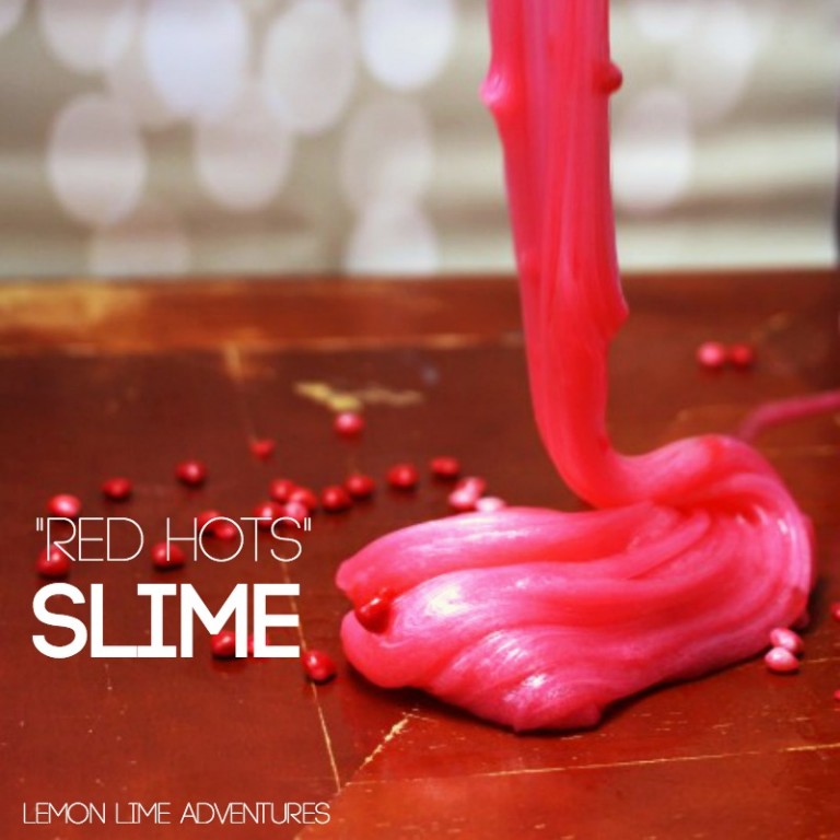Red Hot Slime for Valentines Day