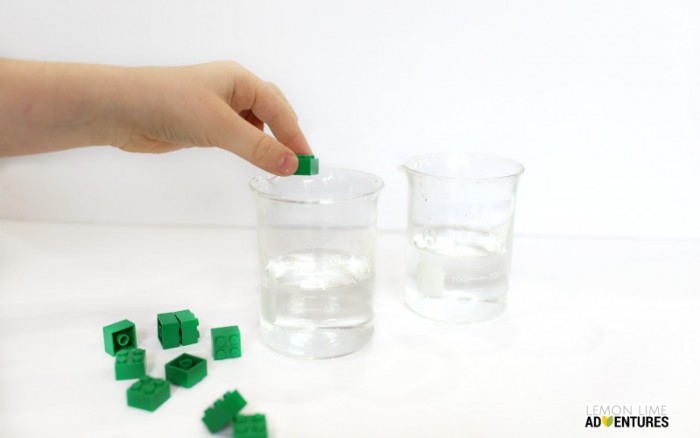 Lego Displacement Experiment for Kids